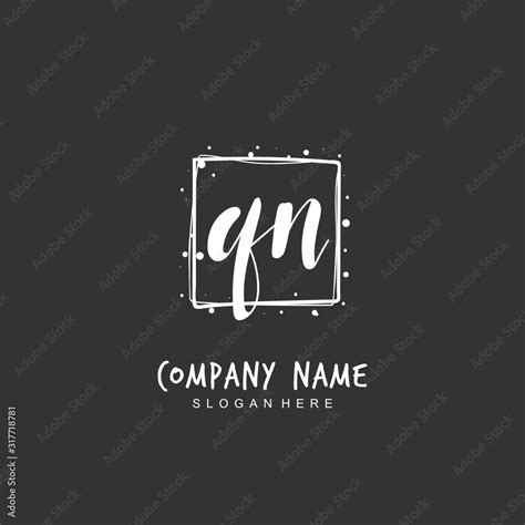 Handwritten Initial Letter Q N QN For Identity And Logo Vector Logo