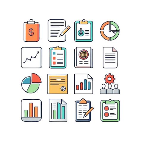 Concepto De Conjunto De íconos De Negocios Y Finanzas Vector Premium