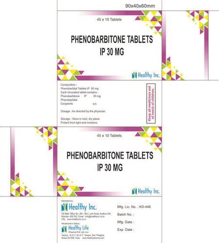 Phenobarbitone Tablets Ip 30mg Medicine Raw Materials At Best Price In