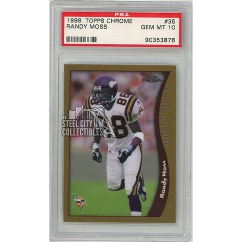 Randy Moss 1998 Topps Chrome Rookie Card 35 Psa 10 Gem Mt Steel City