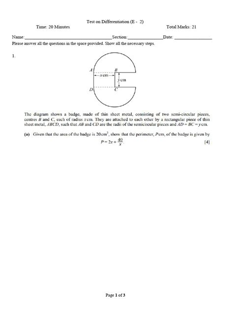 Differentiation Exam 2 Pdf