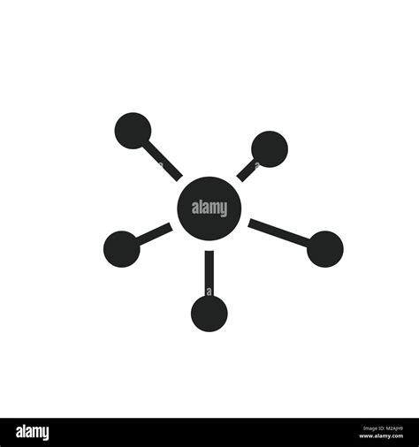 Social Network Molecule Dna Icon In Flat Style Vector Illustration Stock Vector Image And Art