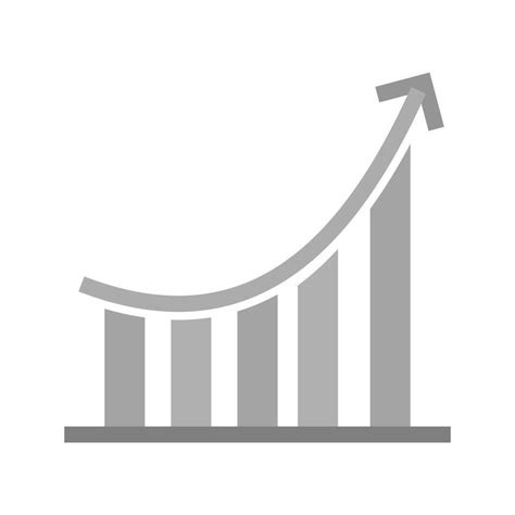 Increasing Graph Flat Greyscale Icon 15673838 Vector Art At Vecteezy