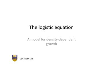 Logistic Equation Educreations