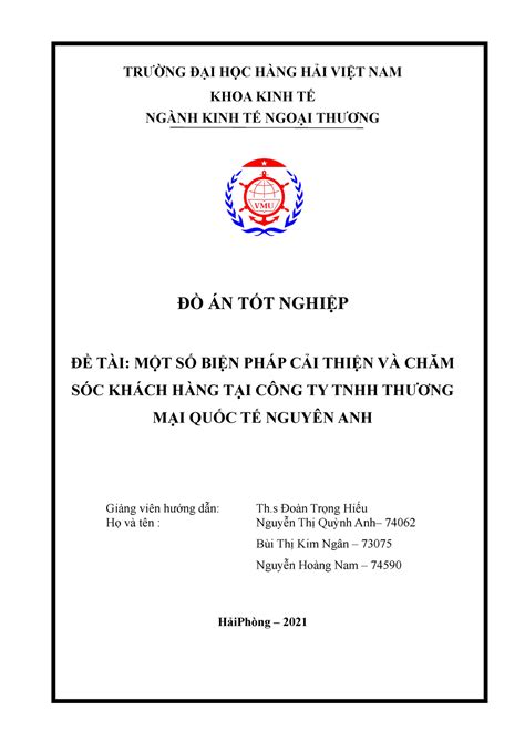TrƯỜng ĐẠi HỌc HÀng HẢi ViỆt Nam TrƯỜng ĐẠi HỌc HÀng HẢi ViỆt Nam