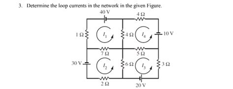 Solved Determine The Loop Currents In The Network In The Chegg
