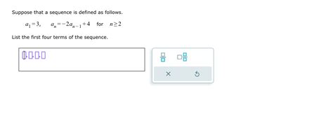 Solved Suppose That A Sequence Is Defined As Follows Chegg Com