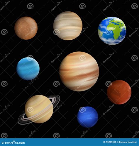 Planeter I Solsystemet Stock Illustrationer Illustration Av Systemet 55299368
