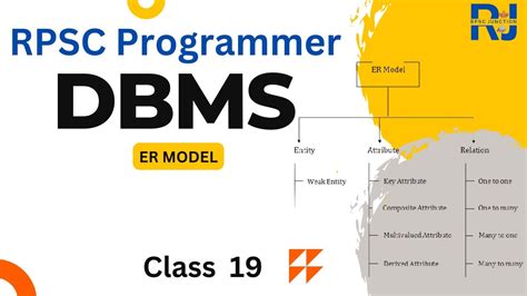 Er Model Dbms Entity Full Explanation Rpsc Programmer Class 19 Youtube