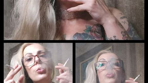Very Sexy Blonde Smoker Smoking Two Marlboros At Once Lady Smoker
