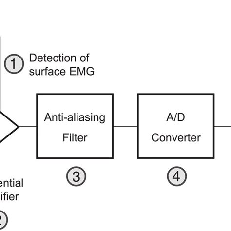 Simplified Block Diagram Of Surface Electromyogram Acquisition Block