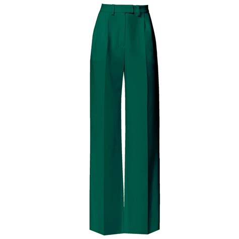 Sanremo High Rise Wide Leg Suit Pants Emerald Bohemian Style Pants