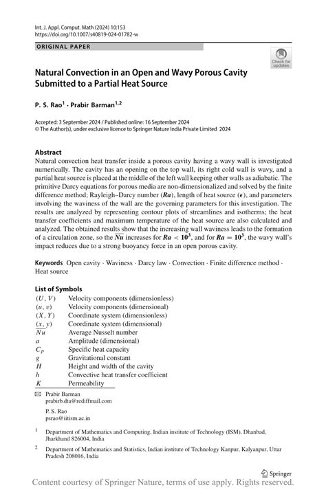 Natural Convection In An Open And Wavy Porous Cavity Submitted To A