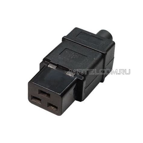 Штекеры и гнезда питания Разъем Iec 60320 C19 220В 16a на кабель контакты на винтах прямой