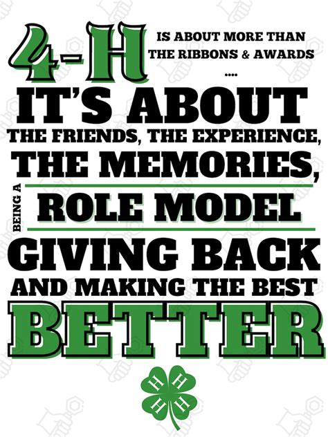 4 H Png Club Poster 4 H Member Proudly Display What 4 H Means To You Etsy