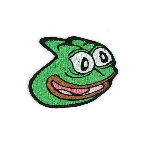Pepega Emote Embroidery Iron On Sew On Hook And Loop Patch