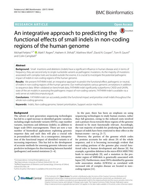 pdf an integrative approach to predicting the functional effects of