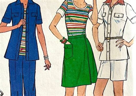 Uncut 1977 Simplicity 8109 Misses Sportswear Wrap Pantskirt Shirt
