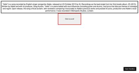 Scroll Container Codesandbox