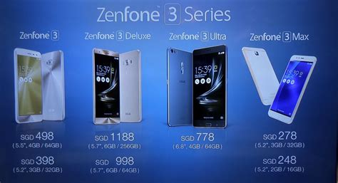 ASUS ZenFone 3 and ZenFone 3 Ultra launch in Singapore; Deluxe coming ...