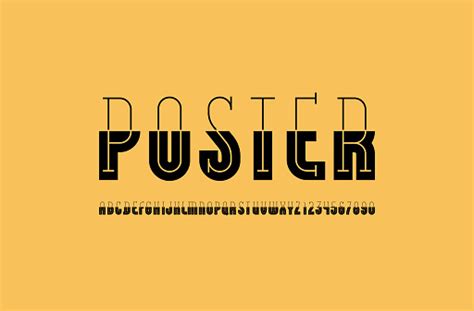 디자인 글꼴 간단한 알파벳 문자와 숫자 벡터 일러스트 레이 션 10eps 개념에 대한 스톡 벡터 아트 및 기타 이미지 개념