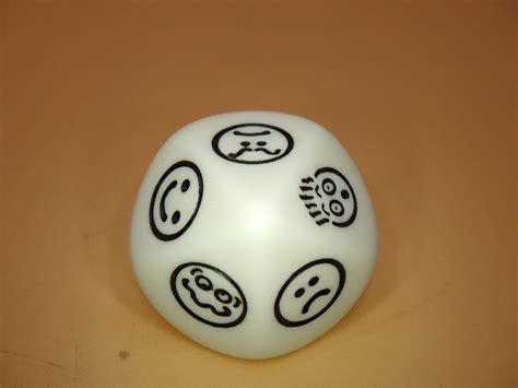 Faces And Words D10 Ten Sided Die White With Black Rpg Tool Tabletop