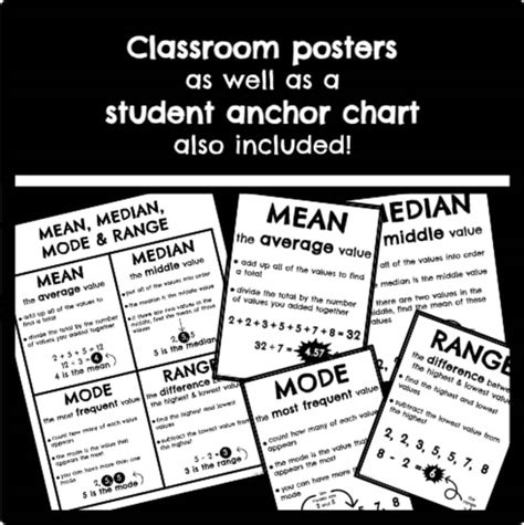 Mean Median Mode And Range Card Activities Statistics Games TPT