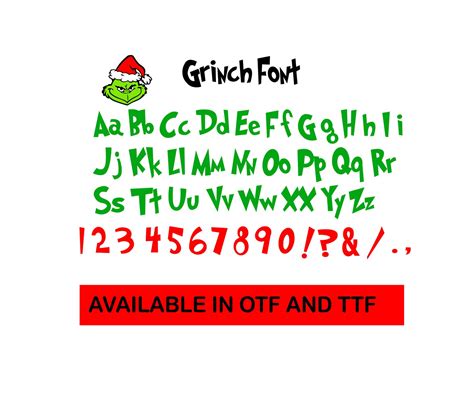 Grinch Font Christmas Font Grinch Font For Canva Grinch Style Green