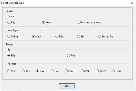Batch Export Redis Data From Hash Keys To 1 Csv File Without Programming