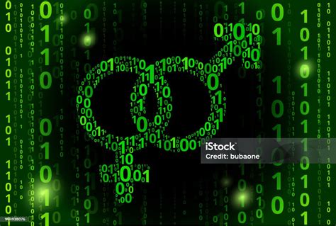 Couple Binary Code Vector Pattern Background Stock Illustration