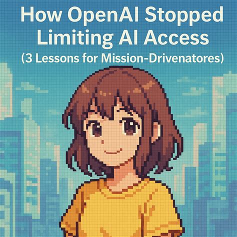 How Openai Stopped Limiting Ai Access 3 Lessons For Mission Driven