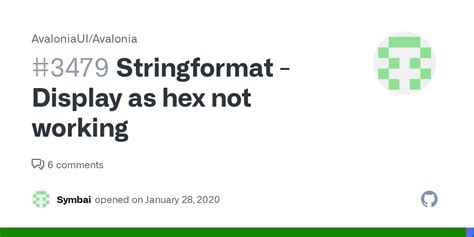 Stringformat Display As Hex Not Working Issue Avaloniaui