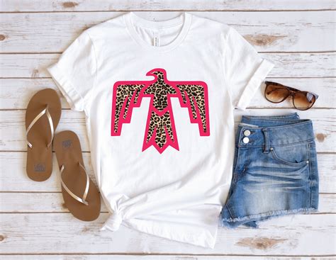 Pink Leopard Thunderbird Western Shirt Sublimation Design Western
