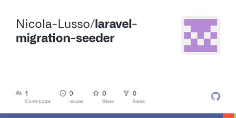 GitHub Nicola Lusso Laravel Migration Seeder
