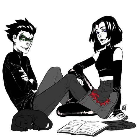 Damianrobin X Raven Teen Titans Tv Series Teen Titans Robin Teen