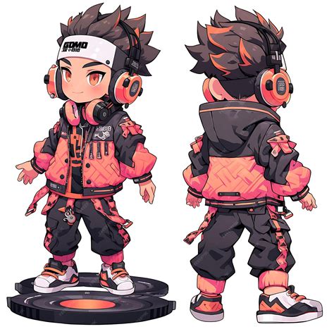 Premium Photo Character Of Male Dj Chibi Kawaii Music Producer Edm