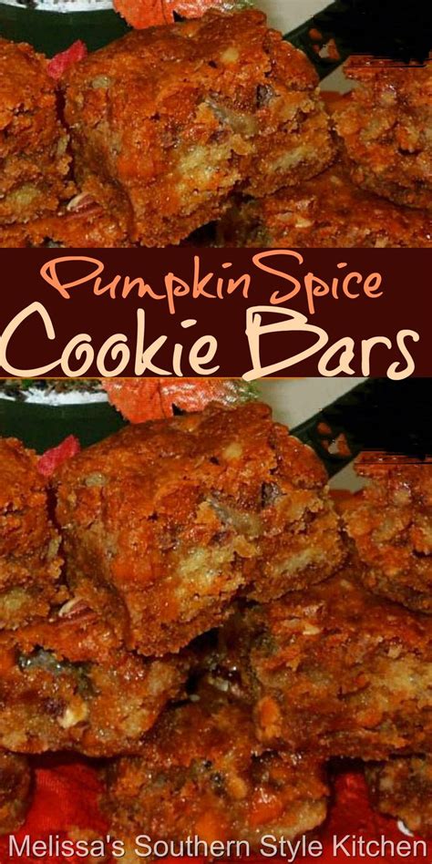 Pumpkin Spice Cookie Bars Pumpkin Spice Cookies Pumpkin Recipes