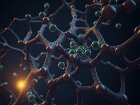 Premium Photo Structure Of Molecule Atomic Neuron Cell Ai Generated
