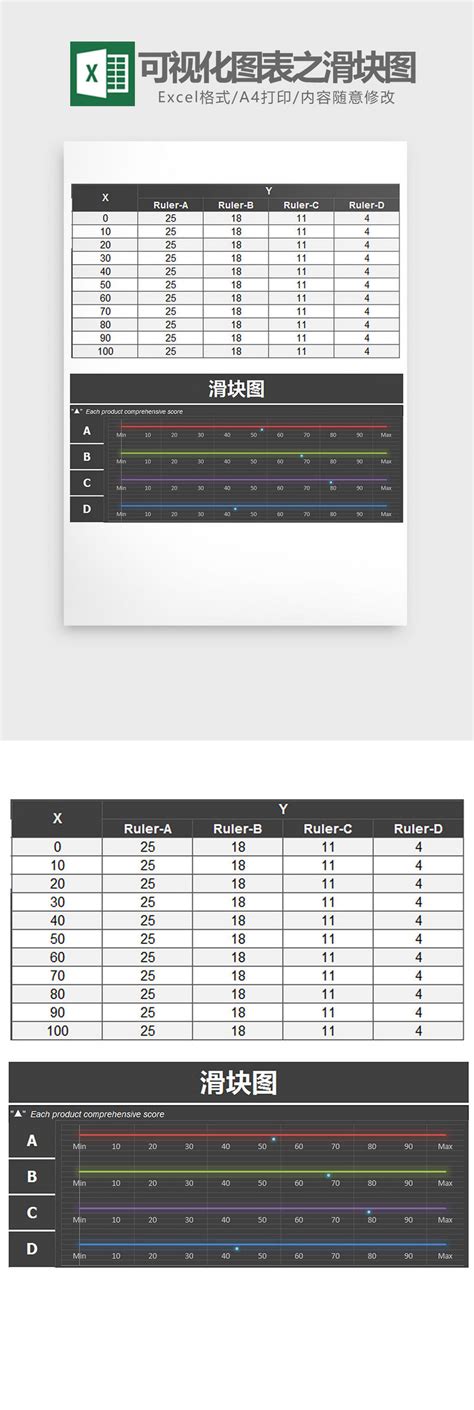 Slider Chart Excel Template For Visual Xlsx Excel Free Download Pikbest