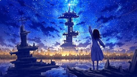 자작곡 별들이 많은 밤에 밤하늘 열차가 지나가는 걸 본 소녀는 반갑게 인사한다 Youtube