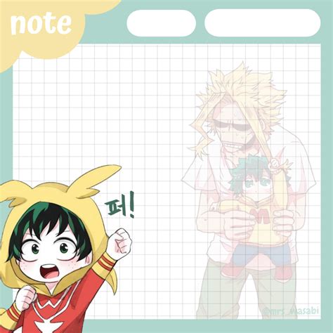 Deku Notes Pegatinas Bonitas Notas Bonitas Imprimibles Notas