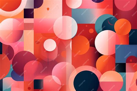 Modern Style Abstraction With Composition Made Of Various Rounded Shapes In Color Illustrati
