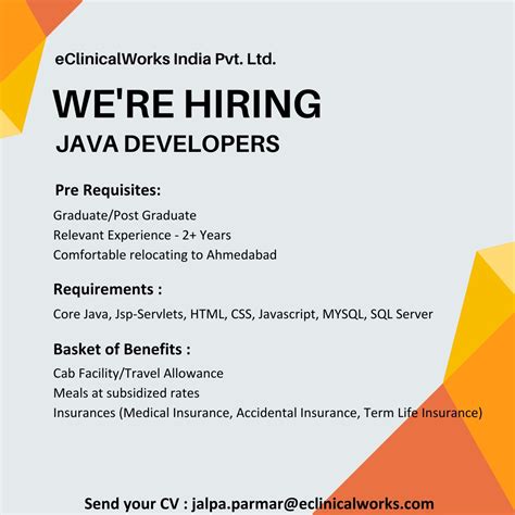 Jalpa Parmar On Linkedin Hiring For Java Developer Experience 2