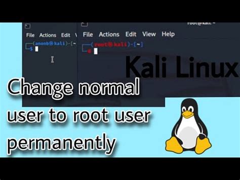 Change Normal User To Root User Kali Linux YouTube