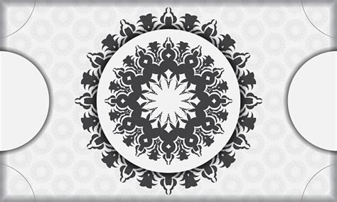 고급스러운 패턴으로 인쇄 가능한 초대 카드를 디자인하기 위한 템플릿입니다 그리스 고급 장식과 텍스트 아래에 배치 흰색 배너 템플릿 곡선에 대한 스톡 벡터 아트 및 기타