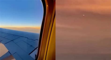 Pasajeros De Un Avión Captaron A Un Ovni Vuela Cerca De Ellos