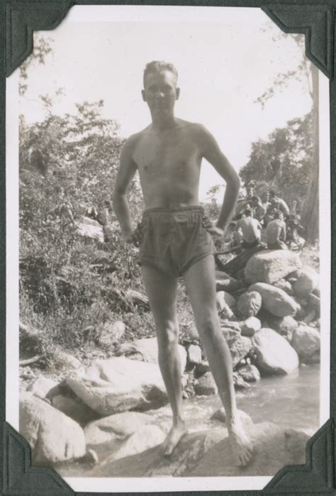Ddr Ajah 2 640 — Man Standing In Swim Trunks Densho Digital Repository