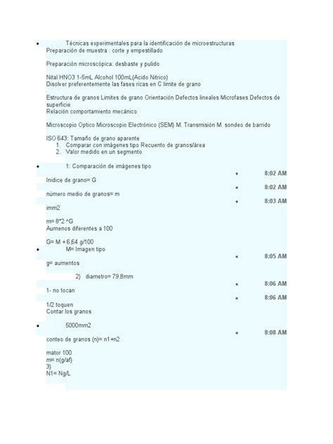 Técnicas Experimentales Para La Identificación De Microestructuras Pdf