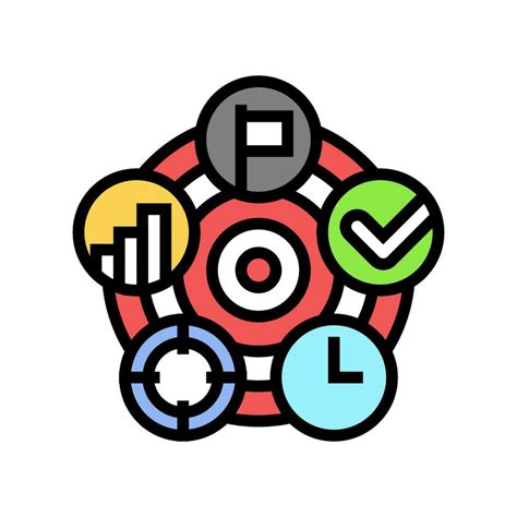 Smart Goals Motivation Color Icon Vector Illustration 33062500 Vector