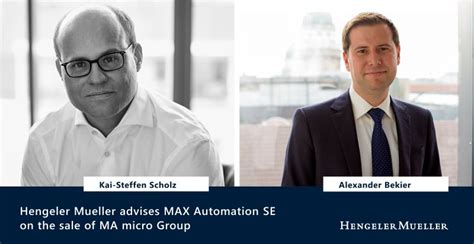 Hengeler Mueller On Linkedin Hengeler Mueller Advises Max Automation
